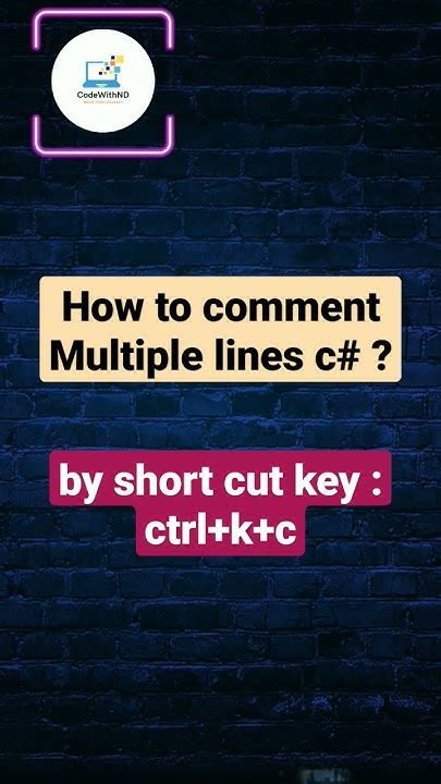How To Comment Multiple Line In C Shortfeed Shorts Codewithnd Basiccoding Youtube