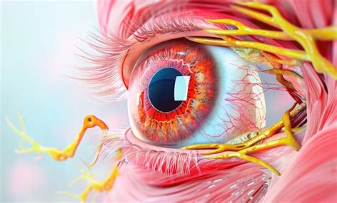 Premium Photo A Detailed Illustration Of The Human Iris And Pupil With Red Tones Emphasizing