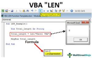 VBA LEN Function How To Use LEN To Find Length Of String In Excel