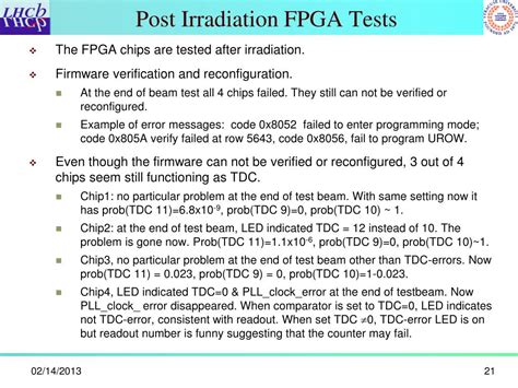 PPT Update On Actel FPGA Radiation Test Round PowerPoint Presentation ID