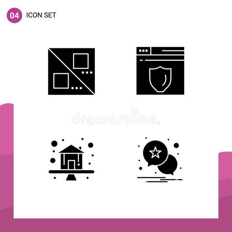 4 user interface solid glyph pack of modern signs and symbols of cross