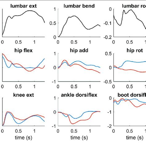 Joint Moments At The Lumbar Joint Hip Knee And Ankle Joint Of The