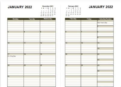 Week By Week Excel Template Word Excel