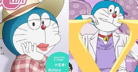 Sốc với loạt ảnh Doraemon chuyển giới thành mỹ nhân sexy khoe chân dài tới nách nuột nà như