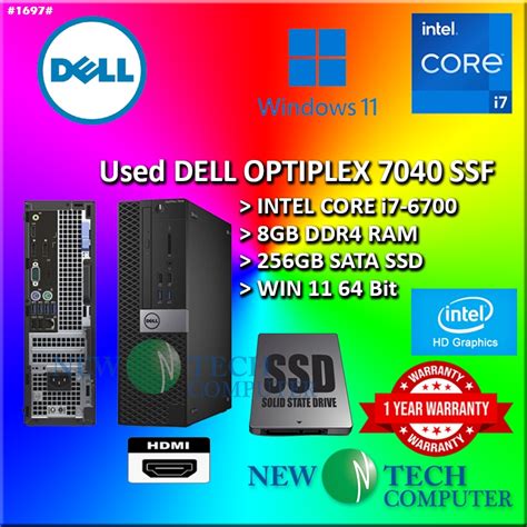 1697 Used Pc Dell Optiplex Desktop Computer Intel Core I7 I7 6700 3 90 Ghz Small Form Factor