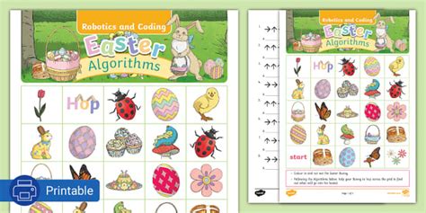 Robotics And Coding Coding Easter Algorithms Twinkl