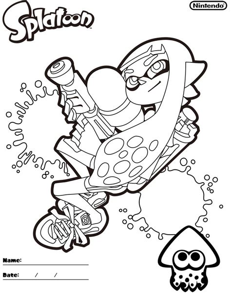 Printable Splatoon 2 Coloring Pages 42 Splatoon Coloring Pages Dive