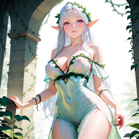 Rule 34 1female 1girls Ai Generated Castle Cleavage Covered Nipples Elf Elf Ears Elf Female