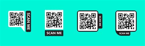 Scan Me Qr Code Template Qr Code Frame Vector Set For Mobile Apps