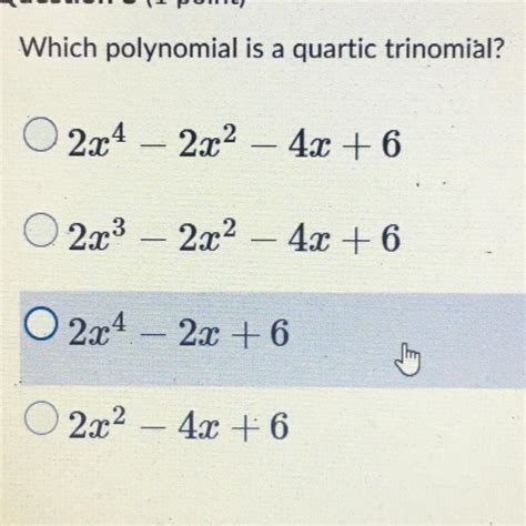 Which Polynomial Is A Quadratic Trinomial