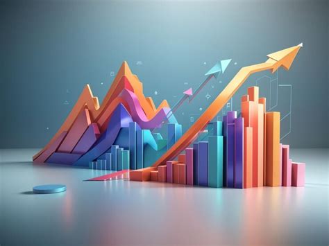 Premium Photo Navigating Trends 3d Chart And Trend Graph With Data Analysis In Finance