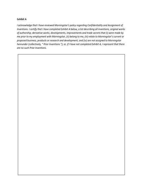 Confidentiality And Assignment Of Inventions Agreement Exhibit A Pdf Confidentiality And Assignment Of Inventions Agreement Exhibit A Pdf
