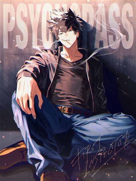 Kougami Shin Ya Psycho Pass Drawn By Bikkusama Danbooru