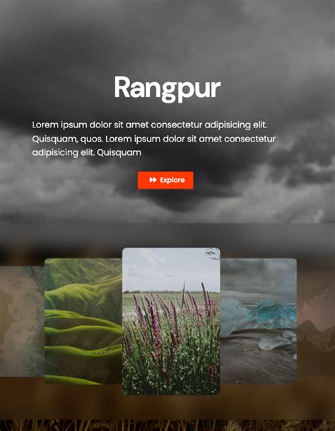 Responsive One Page Tailwind Css 3 Html Template With Hero Carousel