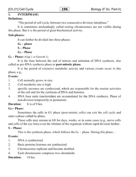 SOLUTION Chapter Biology Cell Cycle Notes Th Class Long Studypool