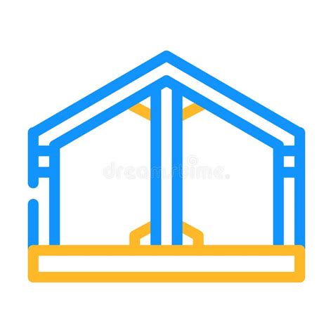 Building Metallic Framework Color Icon Vector Illustration Stock Vector