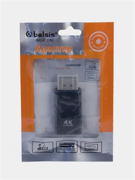 Адаптер Belsis Displayport 1 3v Hdmi 4k Uhd однонаправленный Dp Hdmi чёрный купить по цене