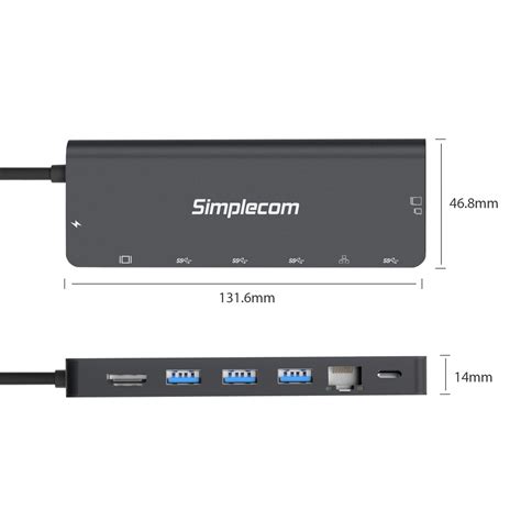 Simplecom CHN USB C SuperSpeed In Multiport Docking Station