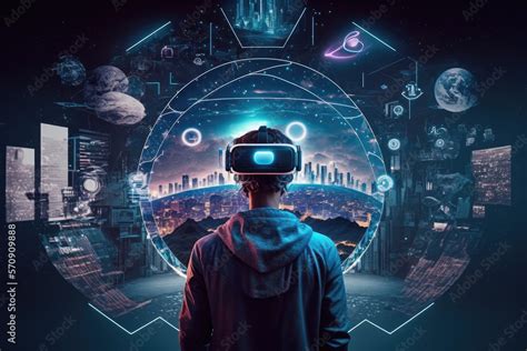 metaverse concept with ar vr mr wallpaper stock illustration adobe
