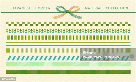 일본식 제목 벡터 프레임 일러스트 레이 션 프레임 세트 녹색 말차 테두리 마카차에 대한 스톡 벡터 아트 및 기타 이미지 마카차 일러스트레이션 녹차 Istock