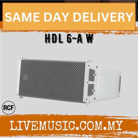 rcf hdl6 a 1400 watt 6 inch compact active line array module black