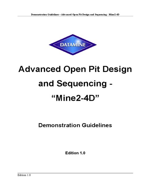advanced open pit design and sequencing mine2 4d pdf density data type