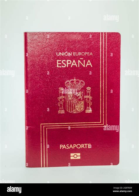 Passport Of Spain Isolated On A White Background With Free Space For