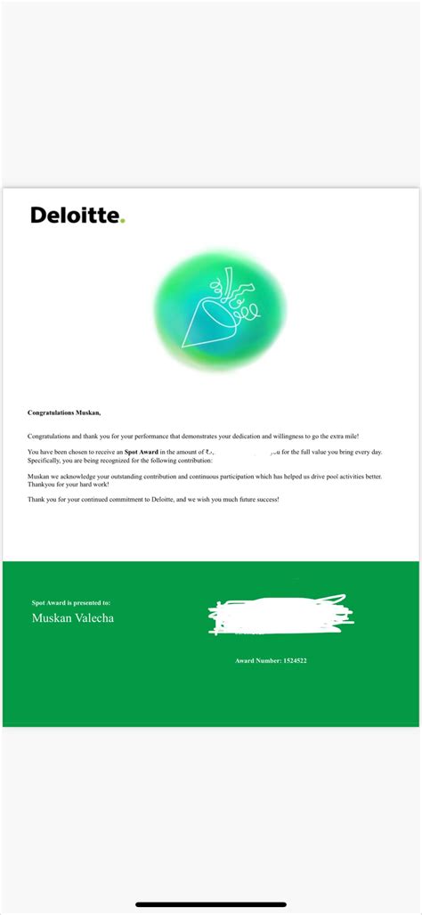 Muskan Valecha On Linkedin Awardsforexcellence Deloitteusi Deloitte Deloitteconsulting