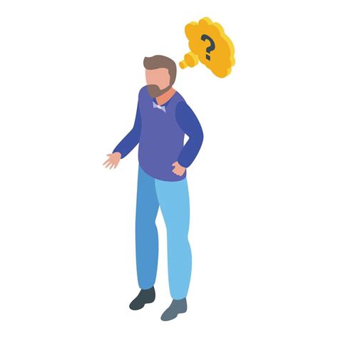 Man Problem Question Icon Isometric Style Vector Art At Vecteezy