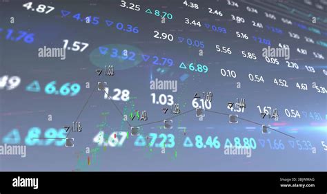 Data Visualization Floating In Digital Space With Numbers Arrows