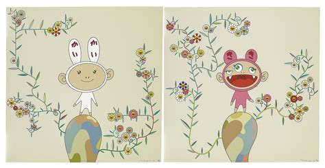 Takashi Murakami Japan B 1962 Kaikai With Moss And Kiki With Moss