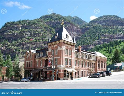 Historical Buildings In The Old Miners Town Of Ouray In The San Juan