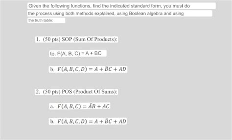 Solved Given The Following Functions Find The Indicated