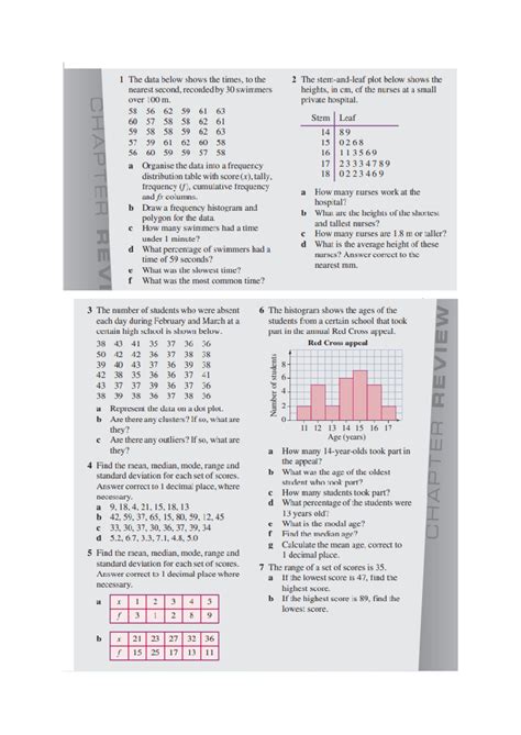 Data Revision Math 1 The Data Below Shows The Times To The 2 The