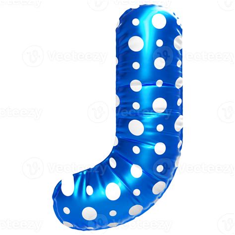 Blue Letter J Font 3d Render 36305718 Png