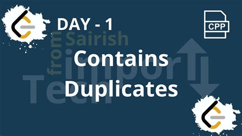 Contains Duplicate Leetcode Week Study Plan Day Part YouTube