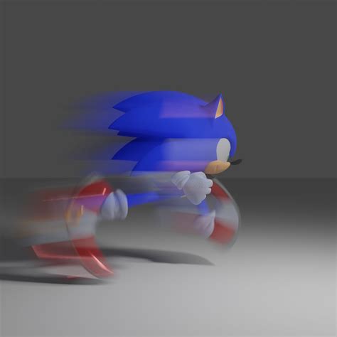 Sonic Running Fast Animation