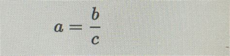 Solved Abcsolve For C