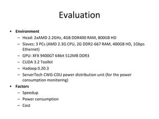 CUDA Performance Study On Hadoop MapReduce Cluster PDF