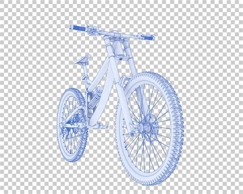 투명 배경에 고립 된 산악 자전거 3d 렌더링 그림 프리미엄 Psd 파일