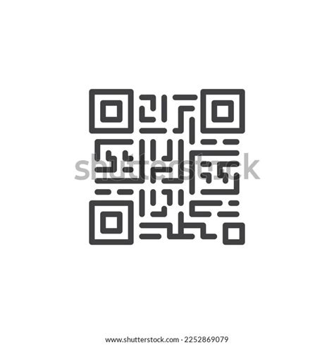 Qr Code Line Icon Linear Style Stock Vector Royalty Free 2252869079 Shutterstock