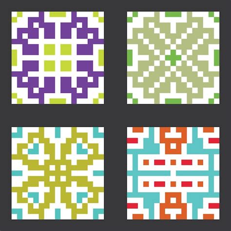 Premium Vector Pixel Tile Seamless Abstract Pattern