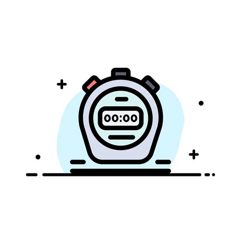 Timer Stopwatch Watch Business Flat Line Filled Icon Vector Banner Template 15850127 Vector Art