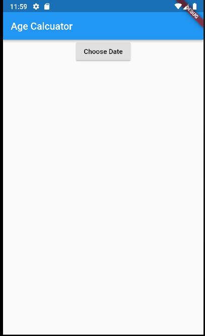 Age Calcuator App With Flutter