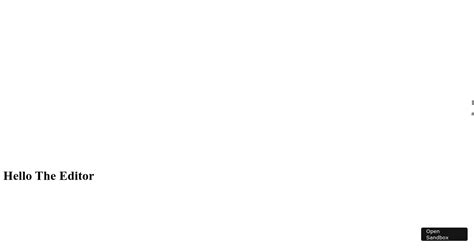 The Editor Examples Codesandbox