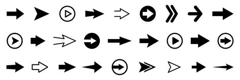 Set Of Vector Arrow Icons Collection Of Pointers 26690890 Vector Art At Vecteezy