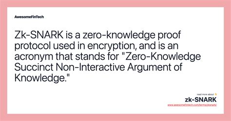 Zk SNARK AwesomeFinTech Blog