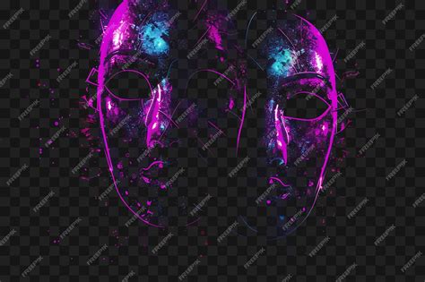 Premium Psd Texture Of Illuminated Neon Masks Glitched Mask Texture Premium Psd Texture Of Illuminated Neon Masks Glitched Mask Texture