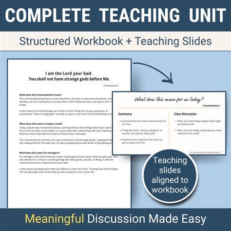 Bundle The Ten Commandments Complete Unit Workbook Teaching Slides