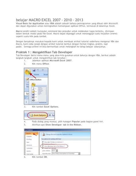 Belajar Macro Excel 2007 Docx